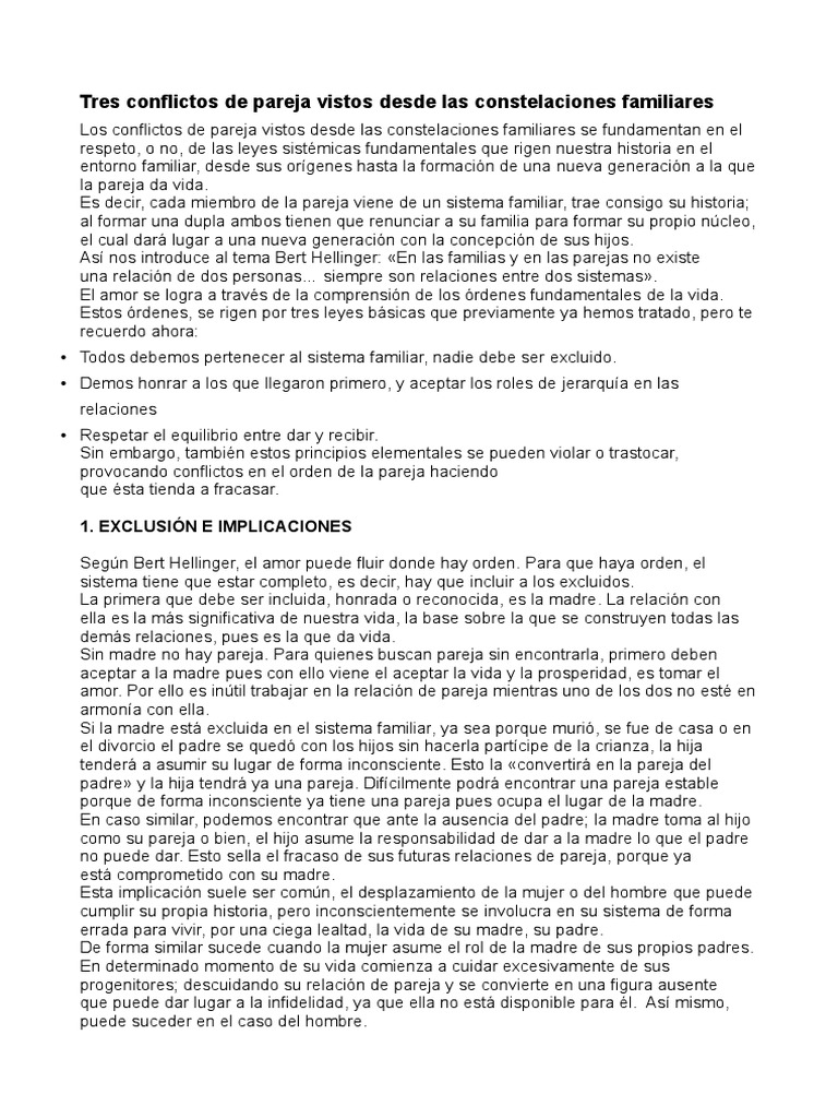 Conflictos de Pareja | PDF