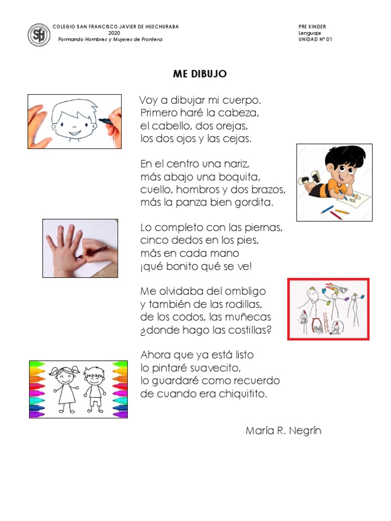 LENG CLASE 3 Poema Me Dibujo | PDF