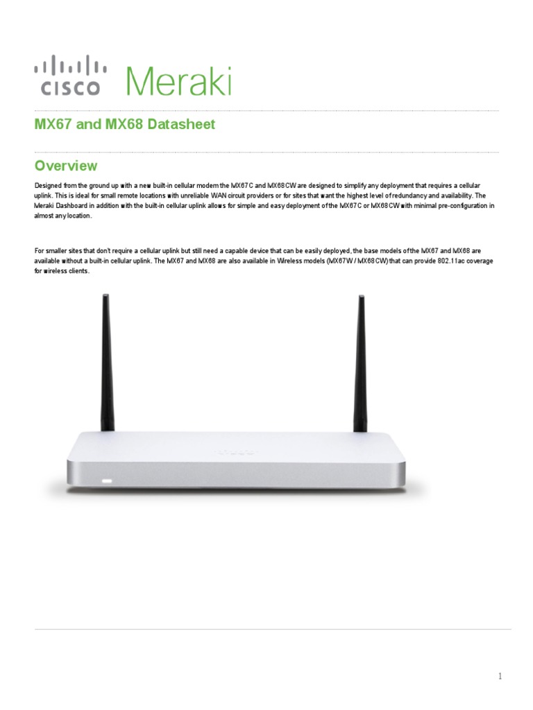 MX67 and MX68 Datasheet | PDF