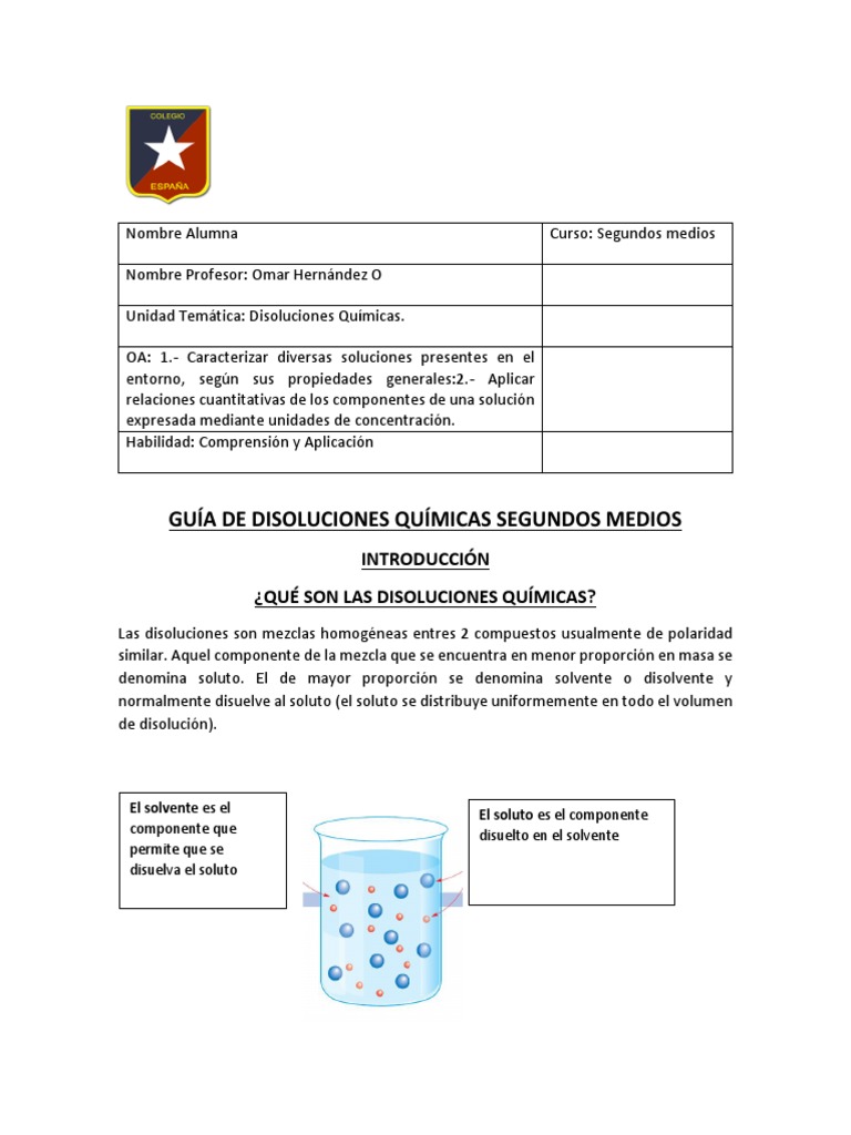 Guía de Disoluciones | PDF