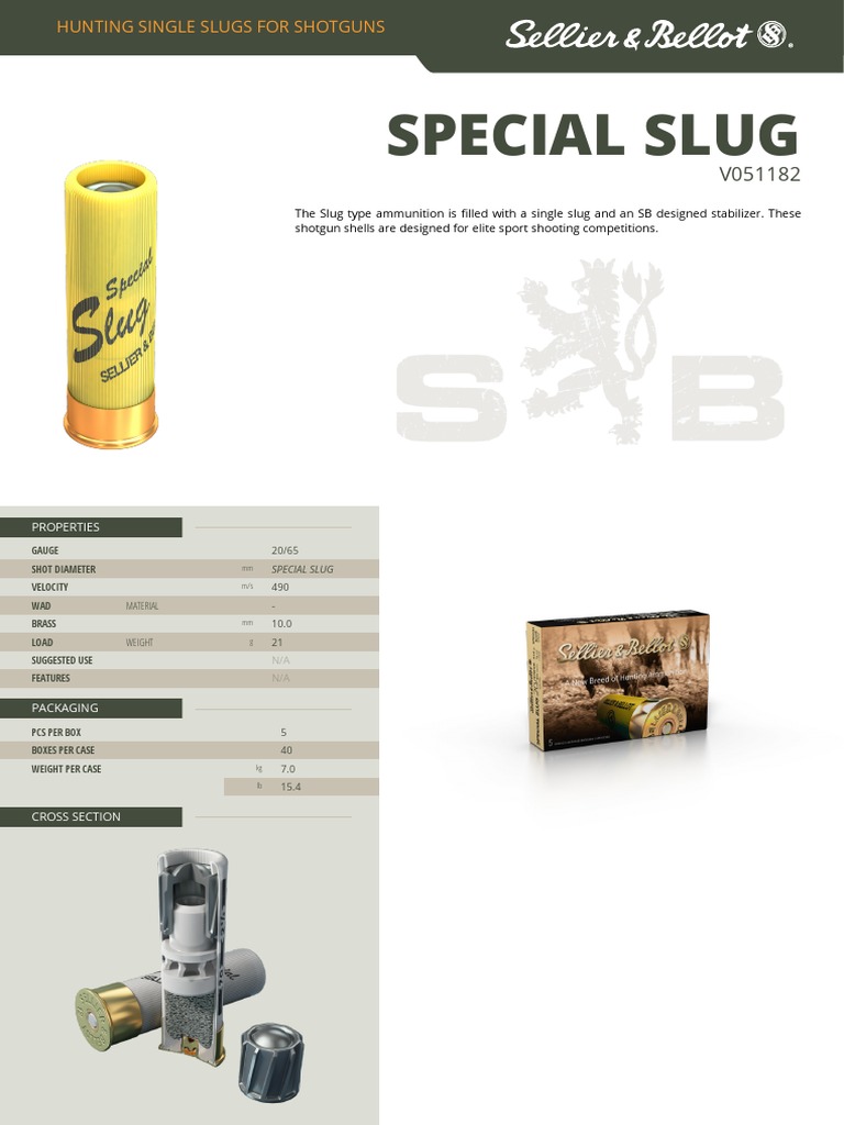 SB Datasheet SPECIAL SLUG V051182 | PDF