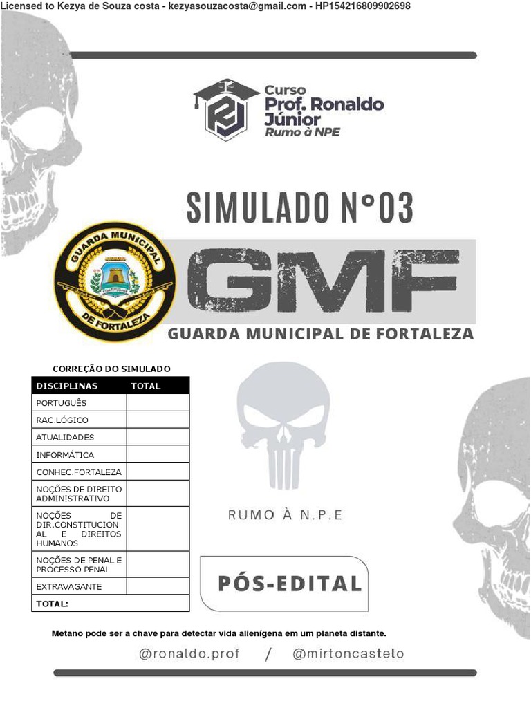 SIMULADO 03 GCM | PDF