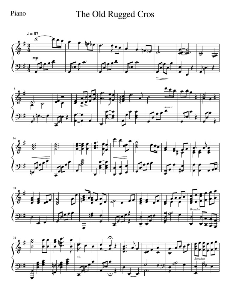 The_Old_Rugged_Cross-Piano | PDF
