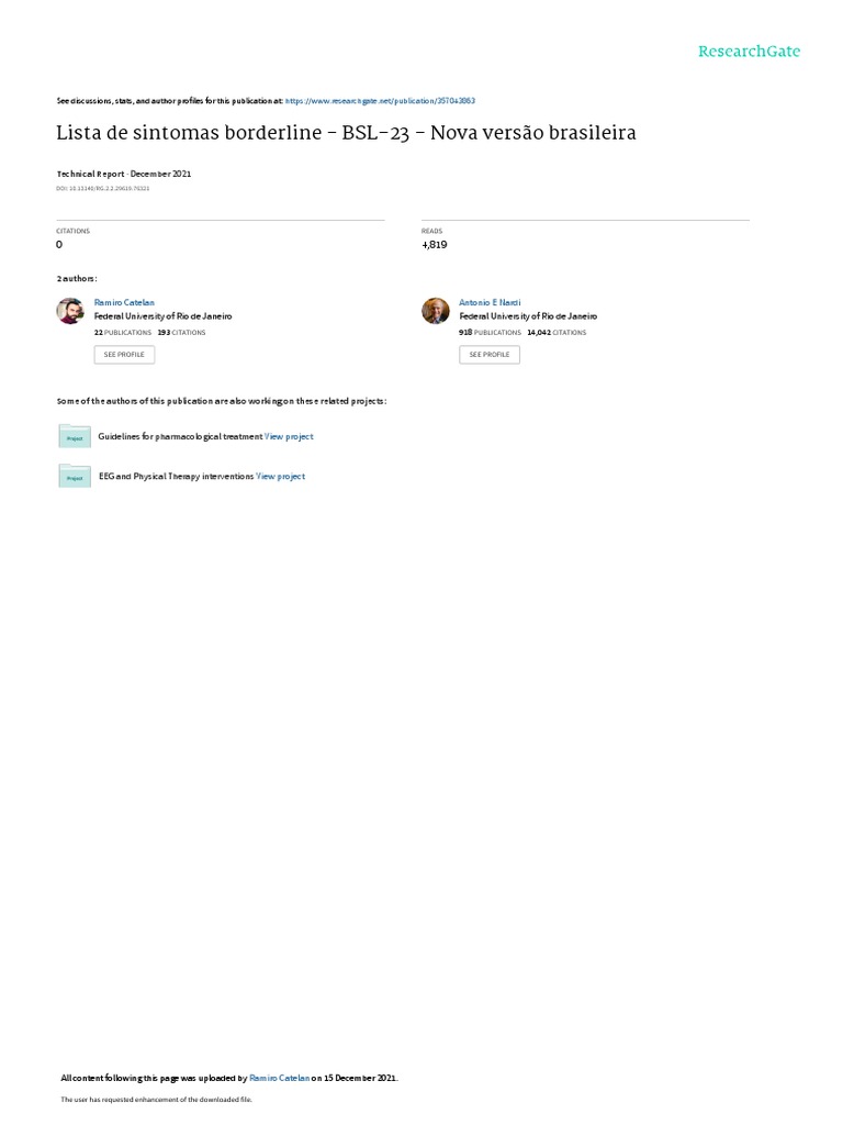 BSL 23 Novaversaobrasileira Escore | PDF