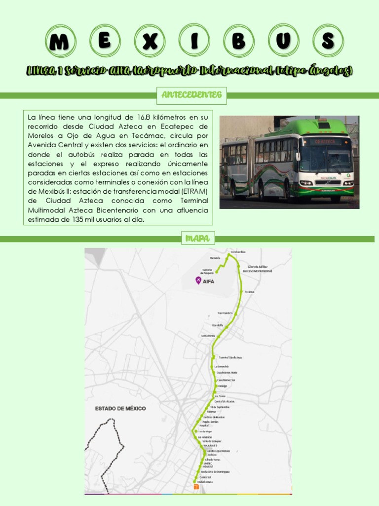 Mexibus Linea 1 (1) | PDF | Transporte