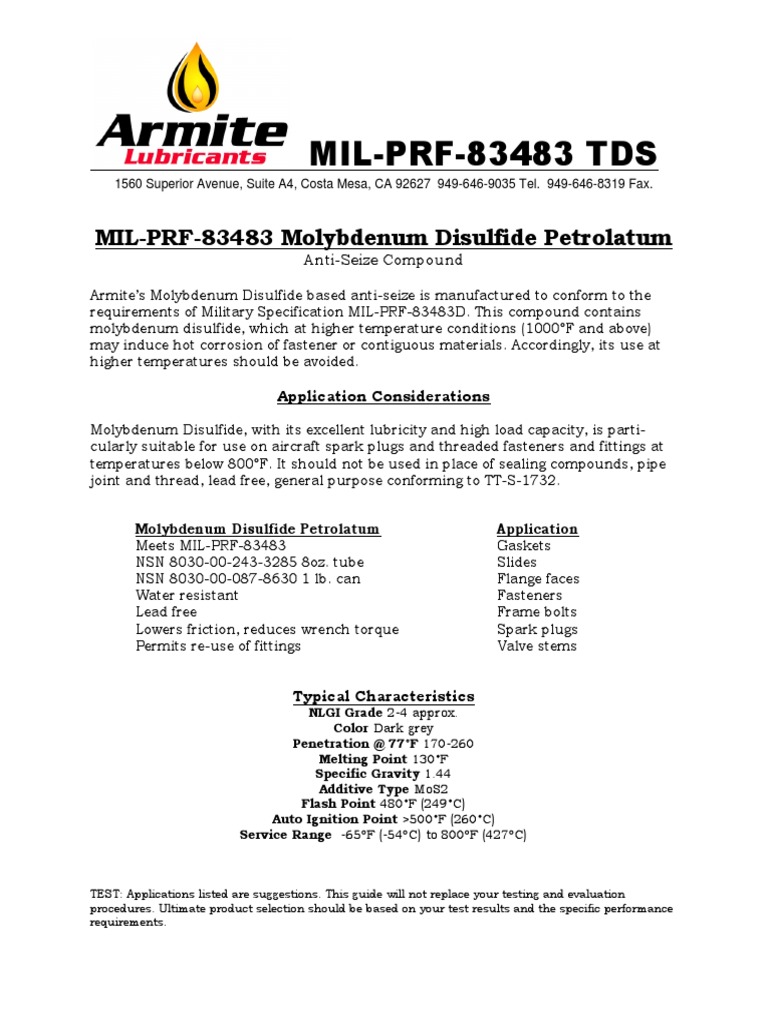 Mil PRF 83483 | Download Free PDF | Pipe (Fluid Conveyance) | Chemistry