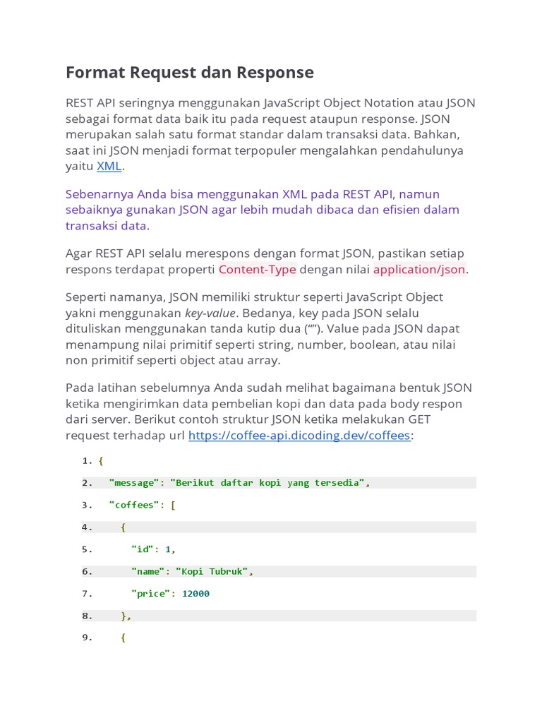 Format Request Dan Response | PDF