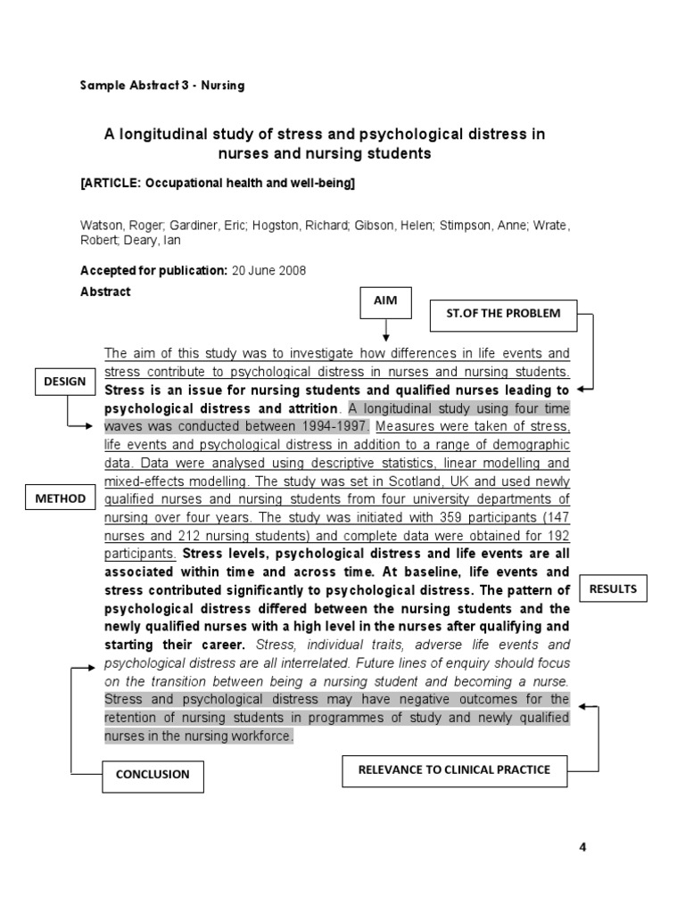 Abstract - Sample 3 | Pdf