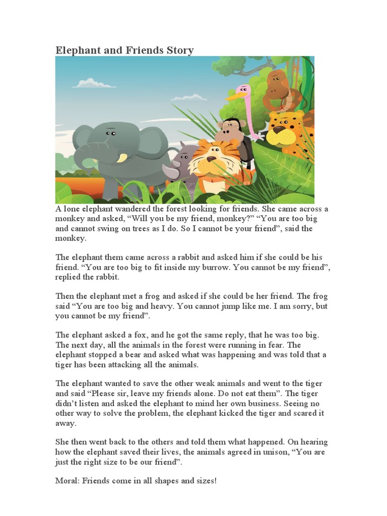 Elephant's Friendship Adventure | PDF