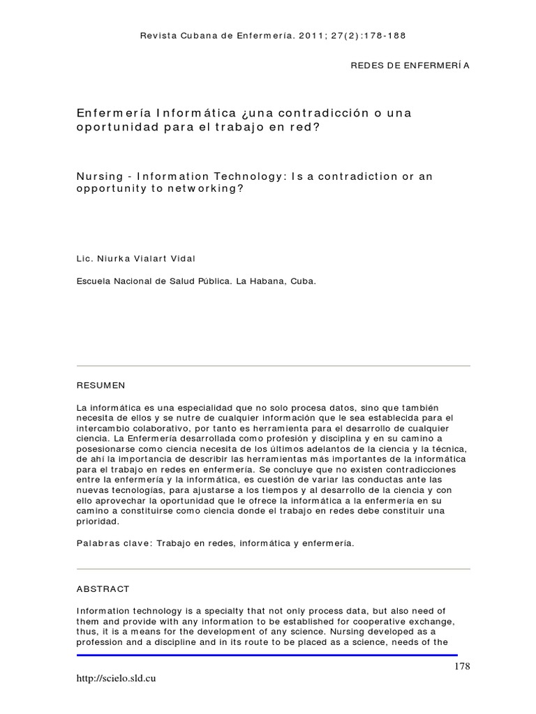 Enfermeria Informatica Red | PDF | Informática