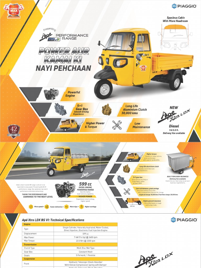 Ape Xtra LDX Brochure English | PDF