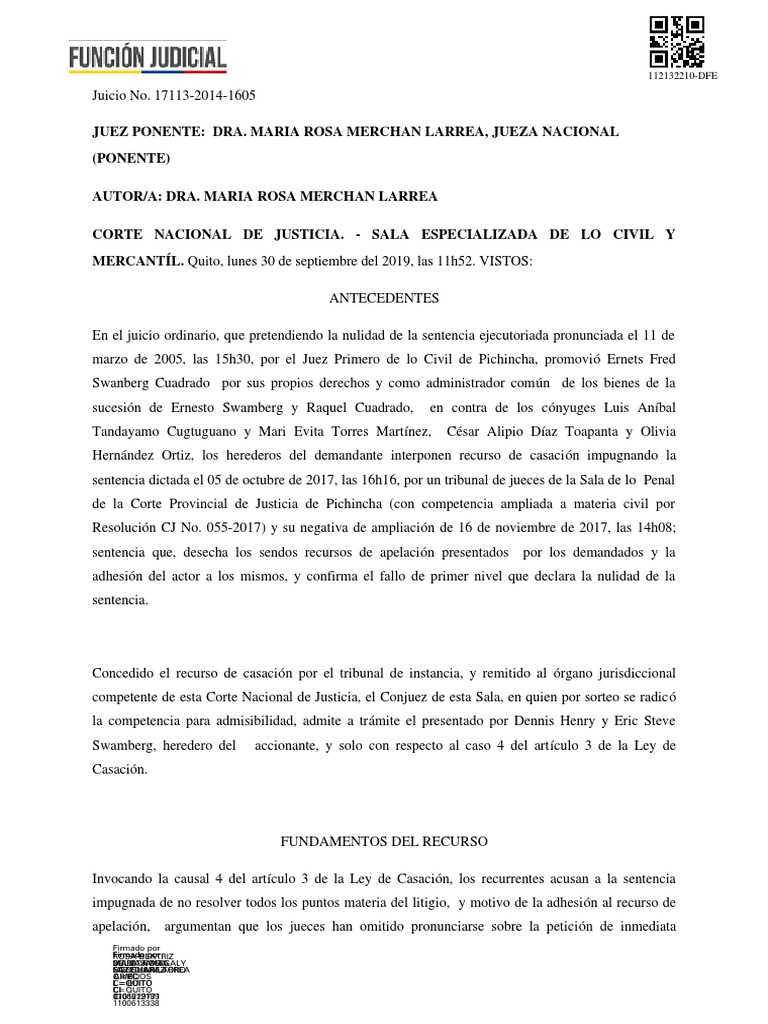 Nulidad de Sentencia | PDF | Sentencia (ley) | Judicaturas