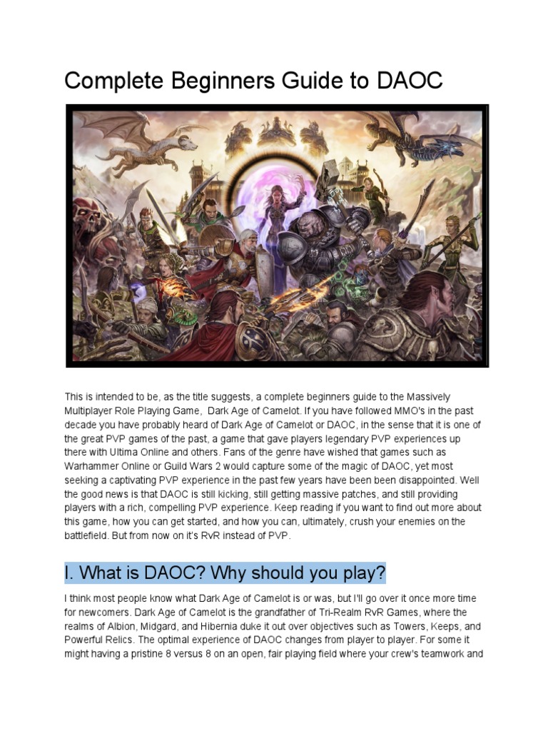 AComplete Beginners Guideto DAOC | PDF | Games & Activities
