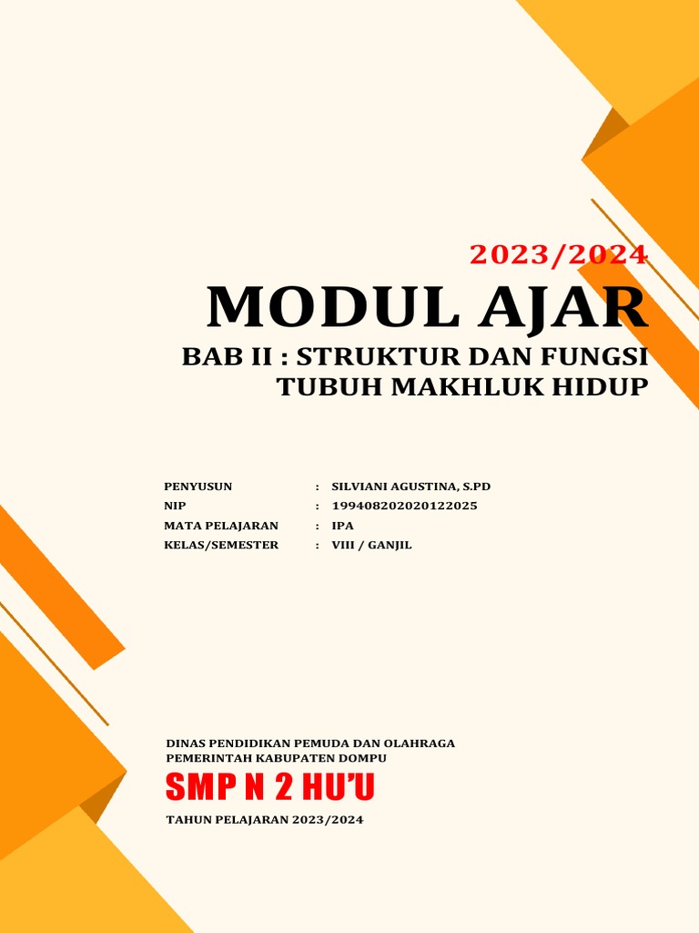 Modul Ajar Struktur Dan Fungsi Tubuh MAkhluk Hidup | PDF Modul Ajar Struktur Dan Fungsi Tubuh MAkhluk Hidup | PDF