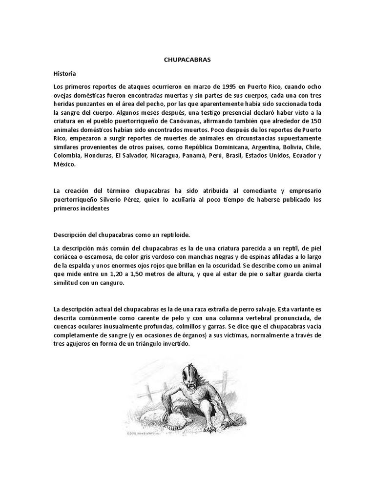 CHUPACABRAS | PDF