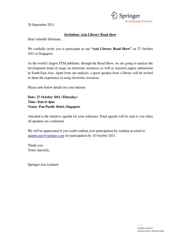 Asia Library Road Show Invitation | PDF | Libraries | Information Science