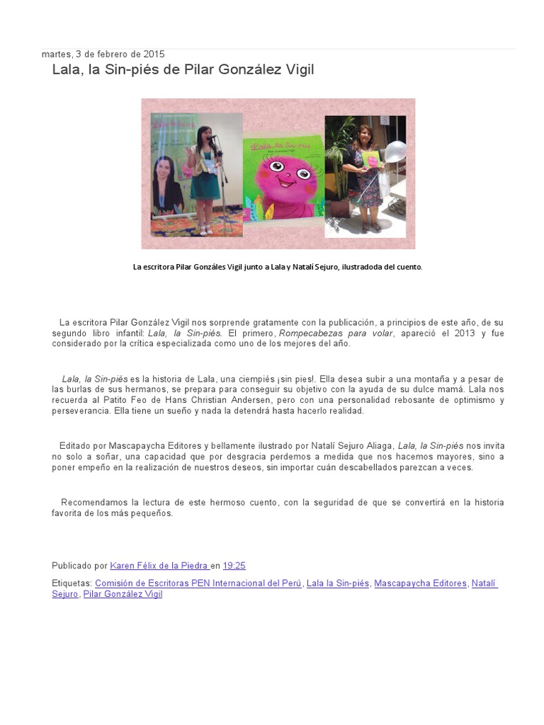 Lala La Sin Pies | PDF | Novela negra, policíaca y suspenso | Poesía