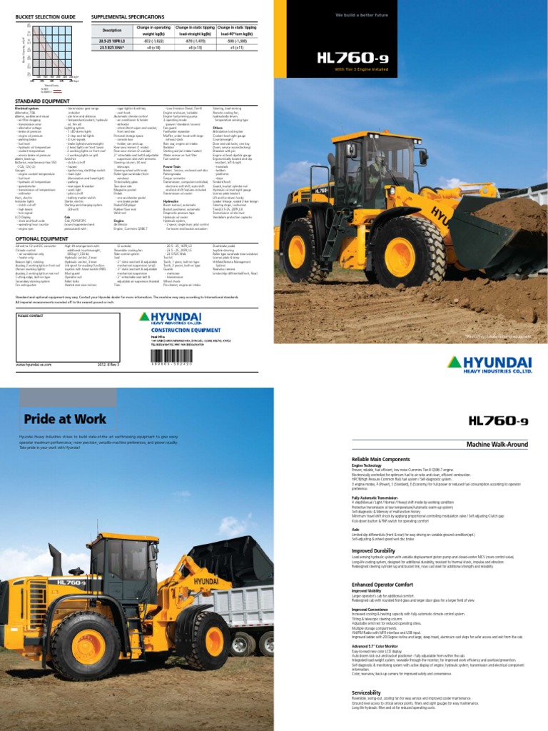 Cargador Frontal Hl760-9 Hyundai | PDF | Automatic Transmission | Truck