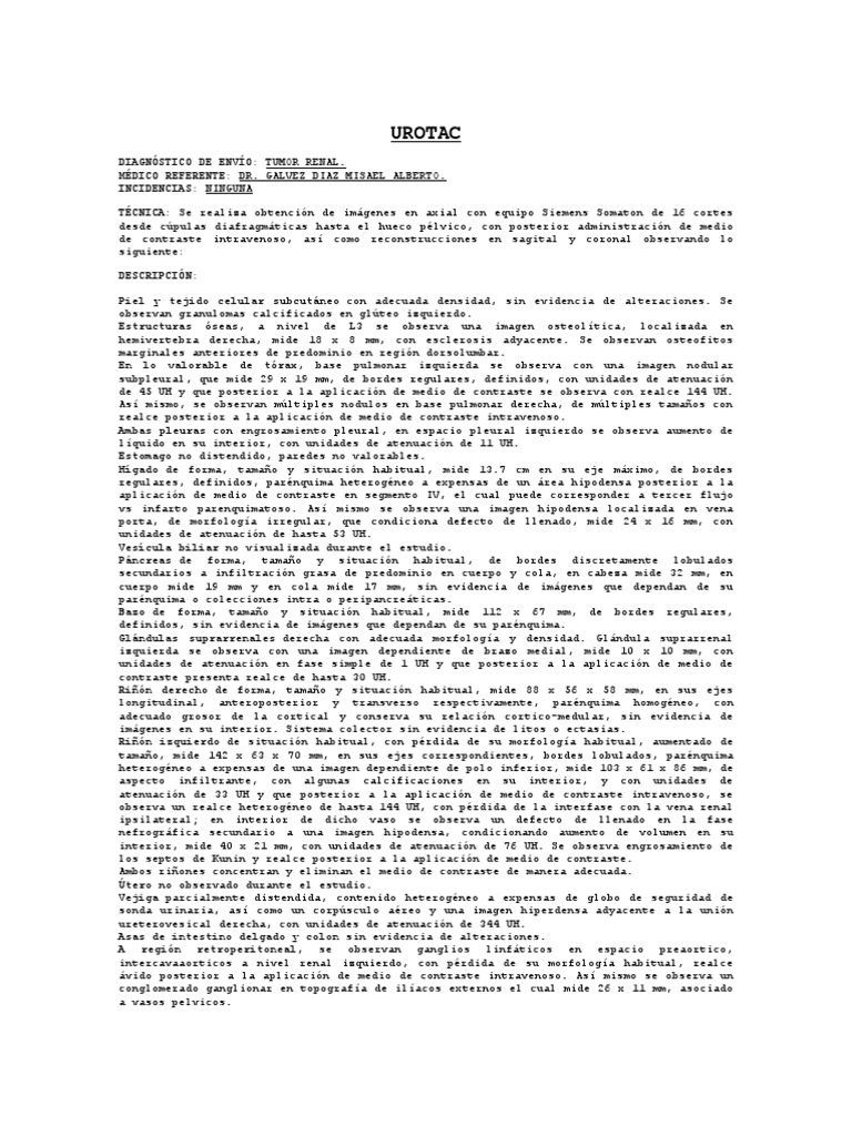 UROTAC | PDF | Riñón | Abdomen