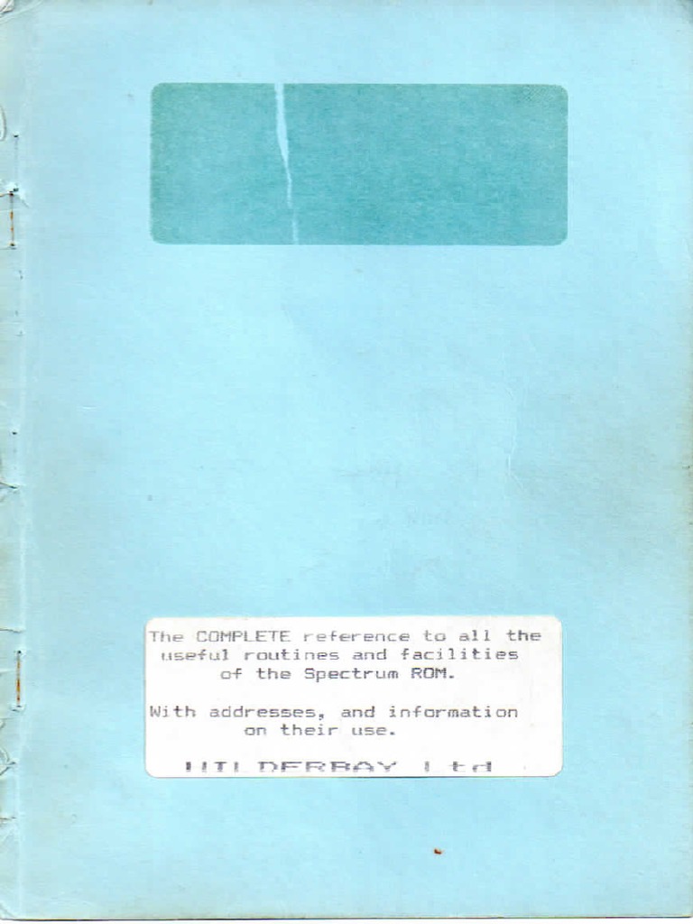 Guide To The Spectrum Rom The | PDF