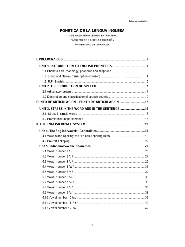 Fonética Inglesa_curso Completo S-seguridad | PDF | Fonema | Palabra