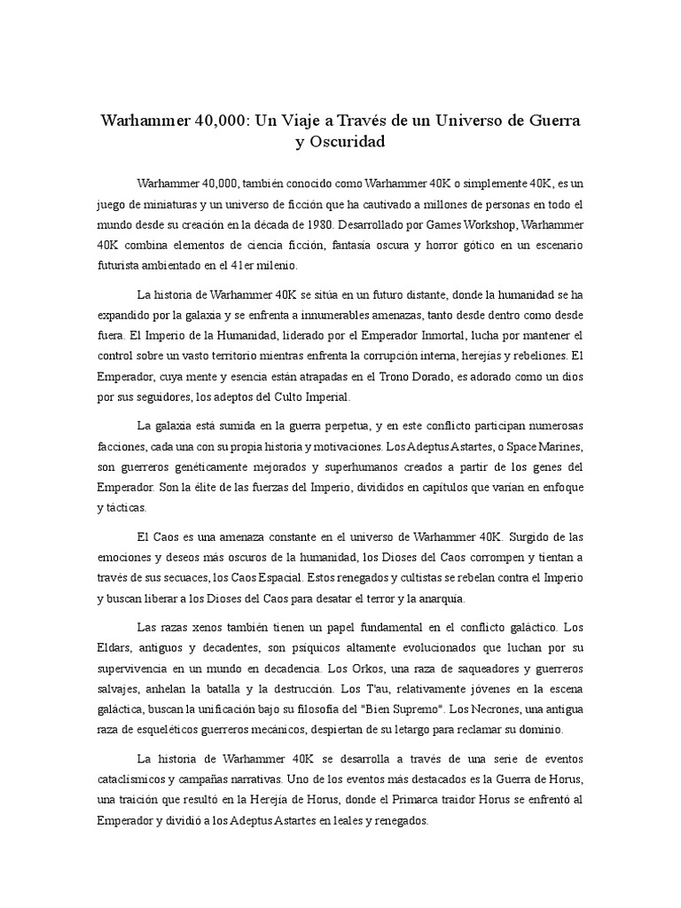 Warhammer 40 | PDF | Derecho | Historia
