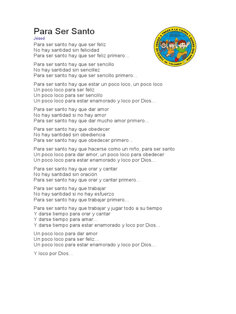 Canto para Ser Santo | PDF