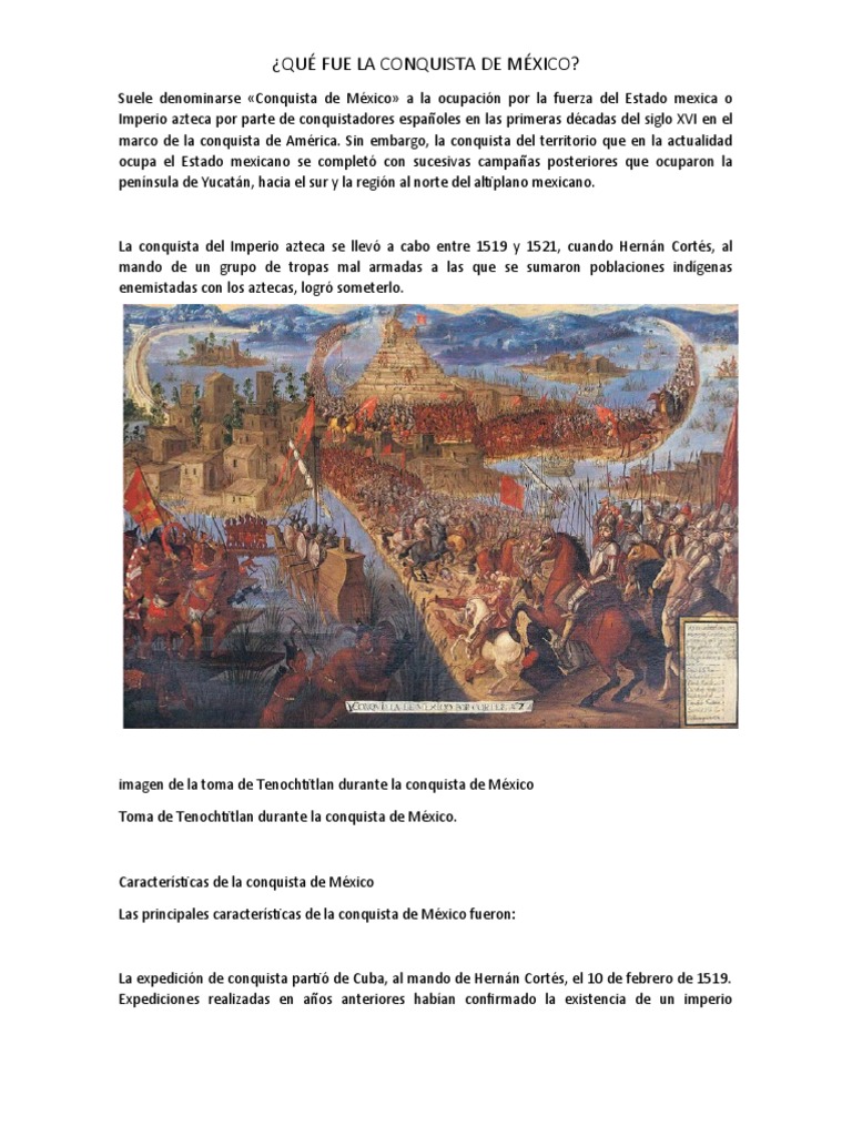 QUÉ FUE LA CONQUISTA DE MÉXICO | PDF | Hernán Cortés | México