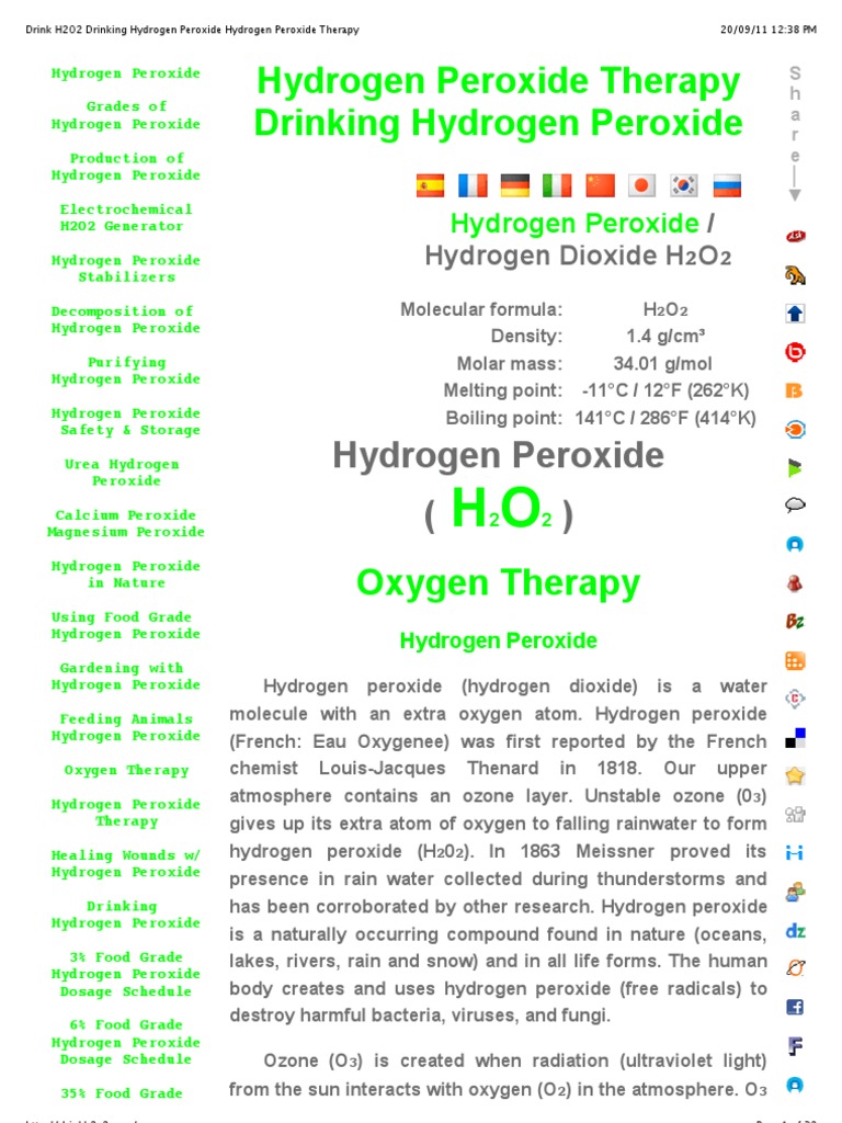 Hydrogen Peroxide | PDF | Cellular Respiration | Hydrogen Peroxide