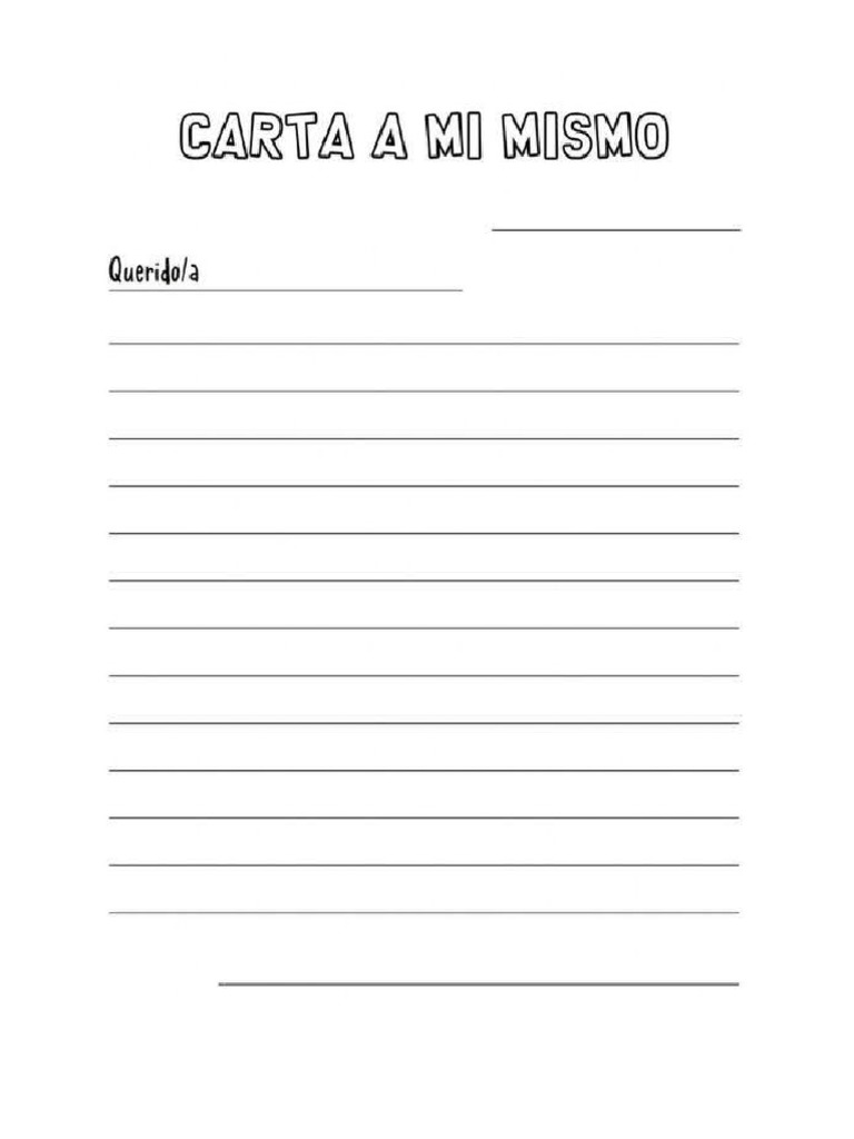 carta a mi mismo | PDF