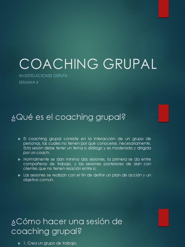 Coaching Grupal | PDF