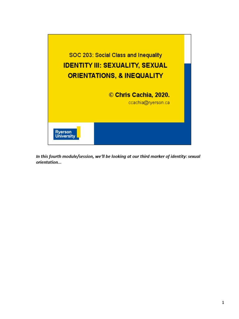 Csoc 203 - Session 4 | PDF | Lgbt | LGBTQIA+ Studies