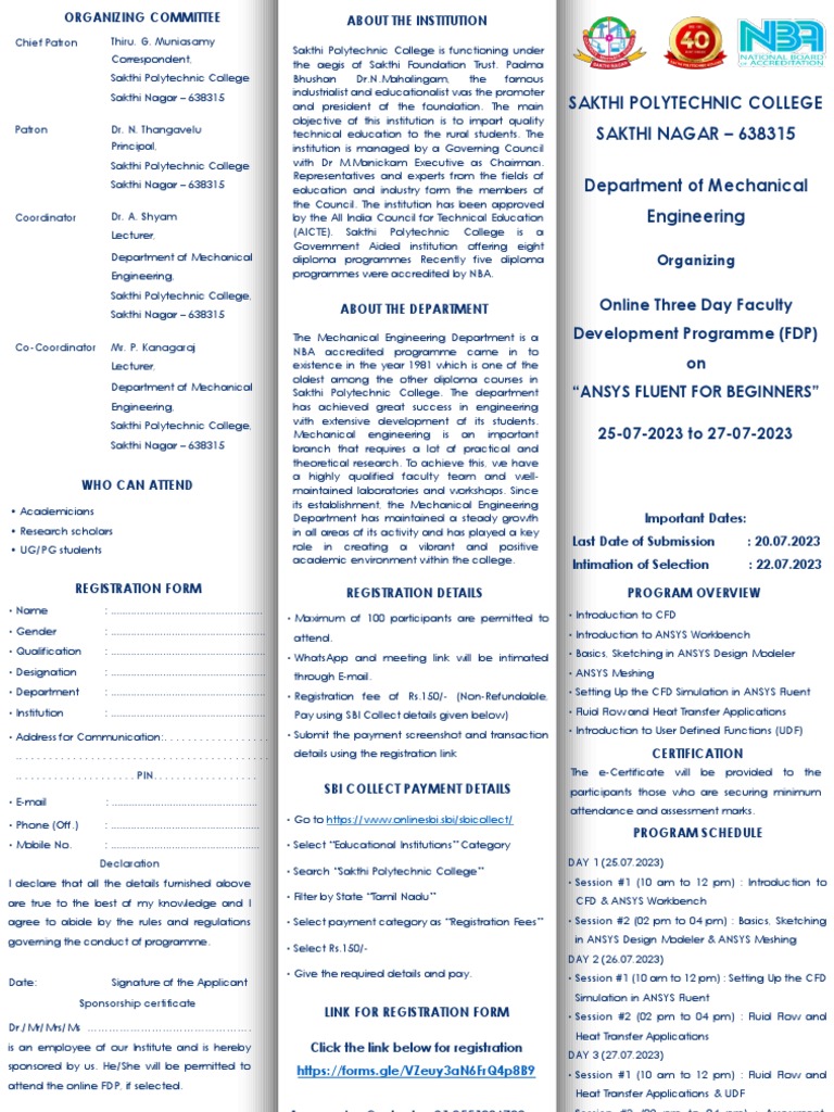 FDP BROCHURE_PAYMENT UPDATED | PDF | Institute Of Technology ...