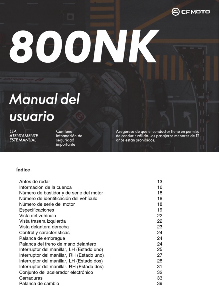 CF800-7 CF800-7F (6KWV-380101-1200-12 EU234) OM-20230411 - Español - MX ...