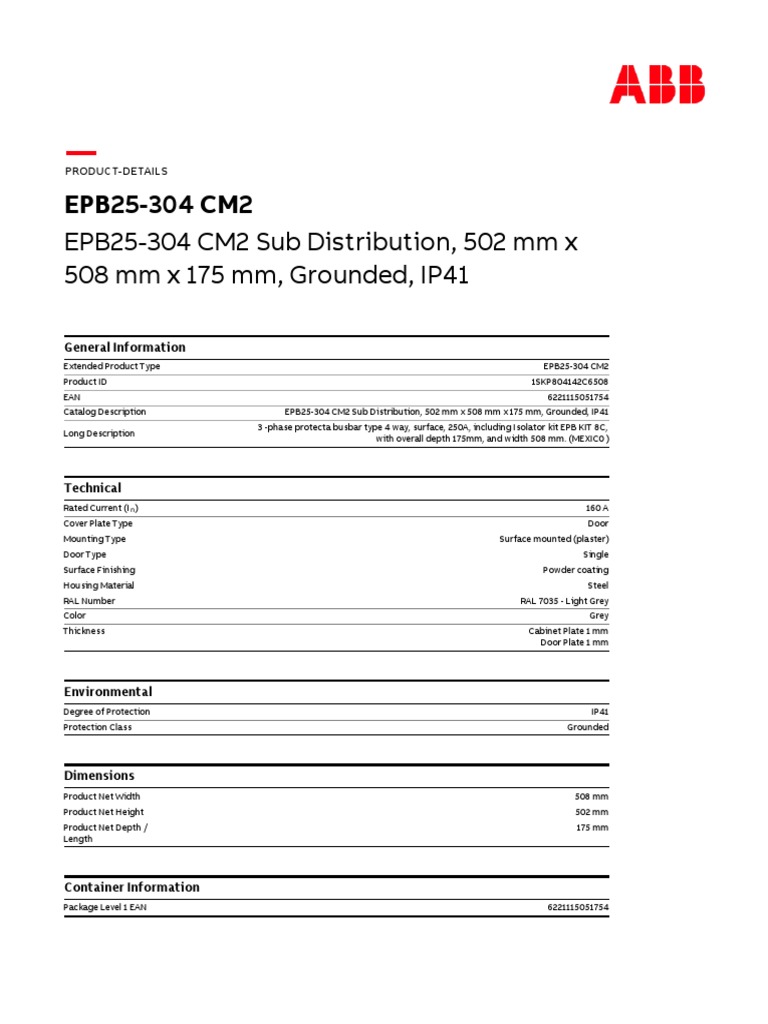 1SKP804142C6508 Epb25 304 cm2 | PDF