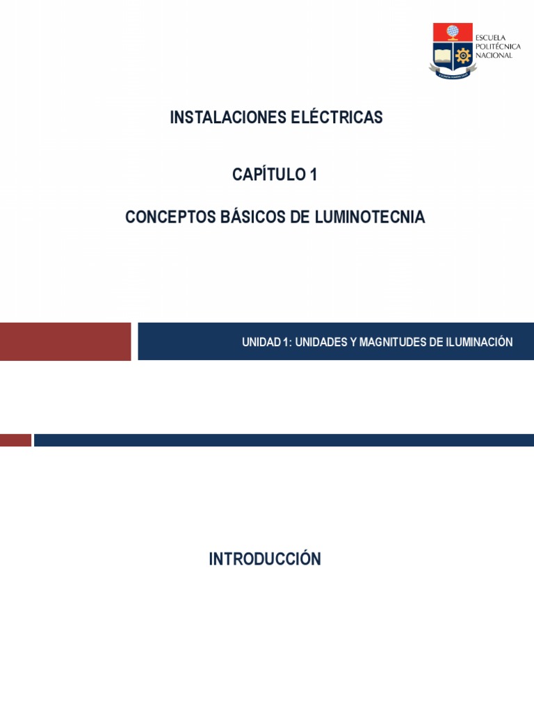 Cap. 1.1 Conceptos Básicos de Luminotecnia - Moodle | PDF