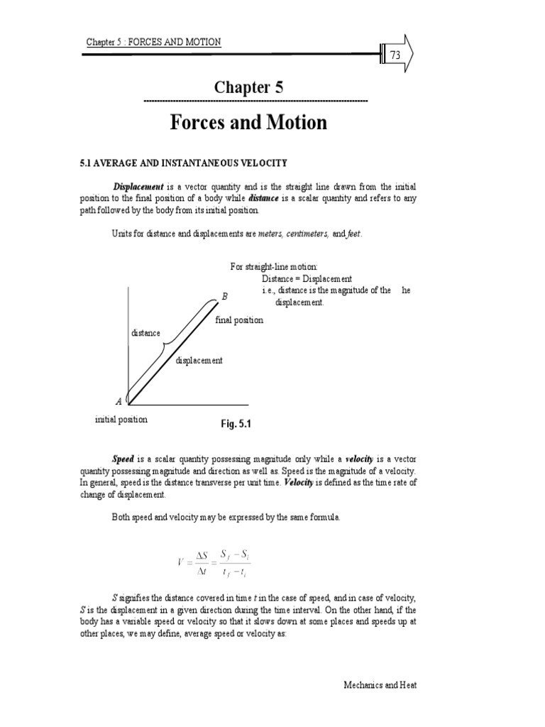Chapter 5 Forces Motion | PDF