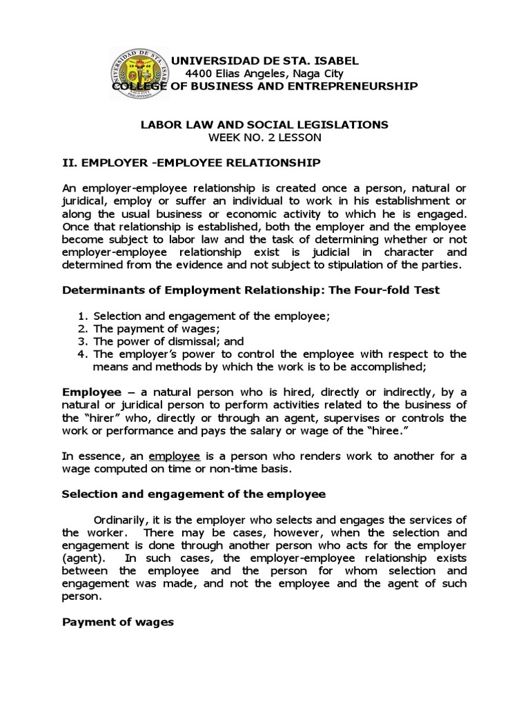 Employer Relationship - Recruitment and Placement - Week 2 Lecture | PDF | Employment | Labor