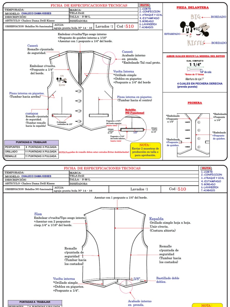 Chaleco Kisses | PDF