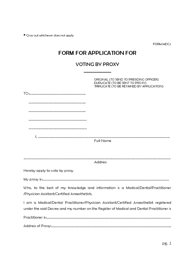 Proxy Form | PDF