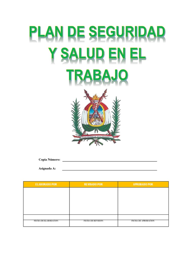 Plan de Seguridad y Salud en El Trabajo. | PDF
