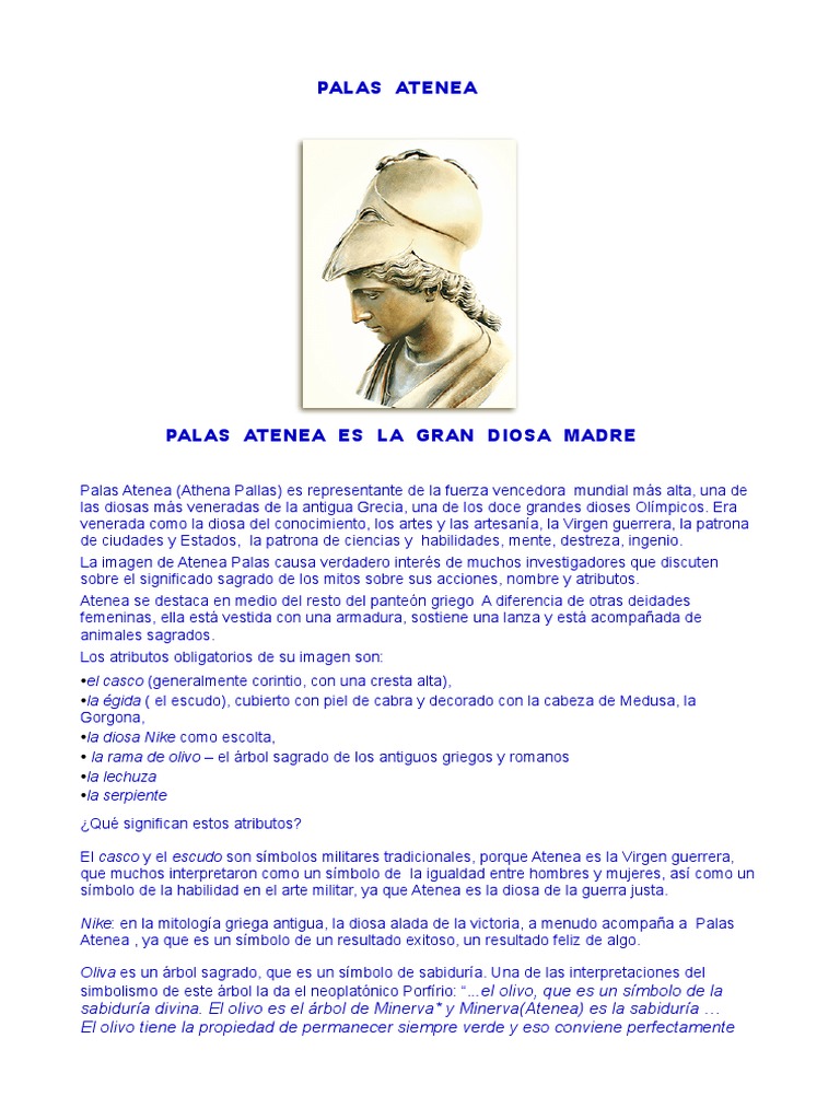 palas_atenea | PDF | Atenea | Mitología griega