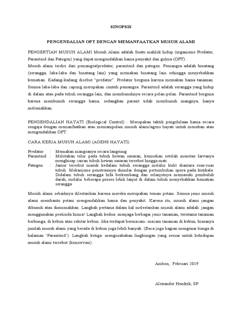 Pengendalian OPT Dengan Musuh Alami | PDF