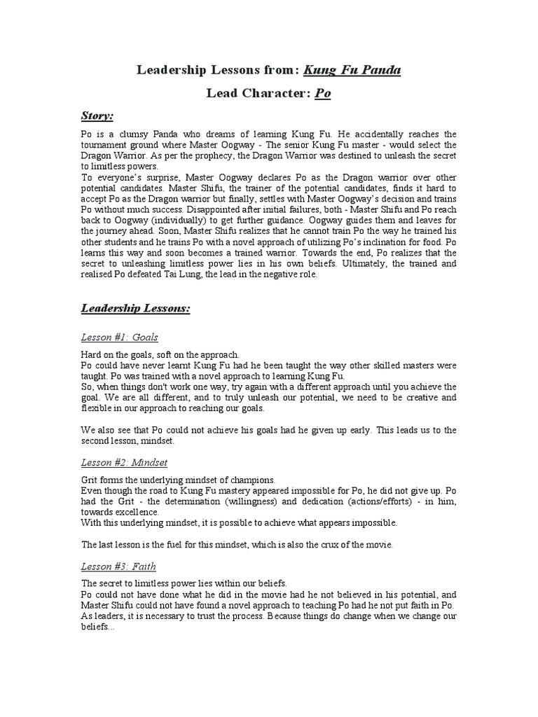 Leadership Lessons From A Movie | PDF