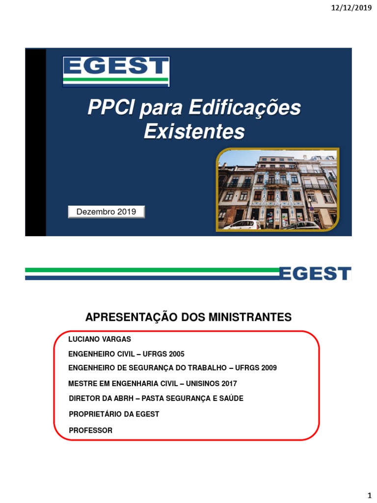 PPCI Edificações Existentes 5ed - Mat Aula | PDF | Engenharia