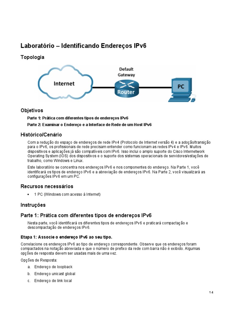 Lab Ipv6 - PT BR | PDF