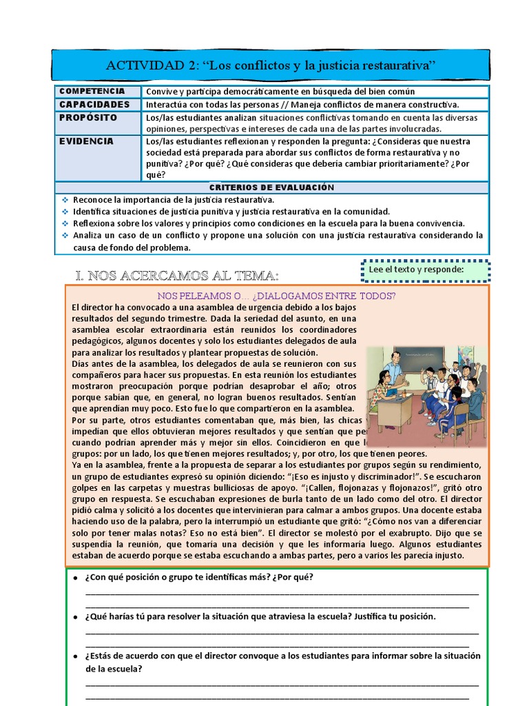 4° DPCC - Actv.02-Unid.5 2023 | PDF | Relaciones personales, crianza y desarrollo personal ...
