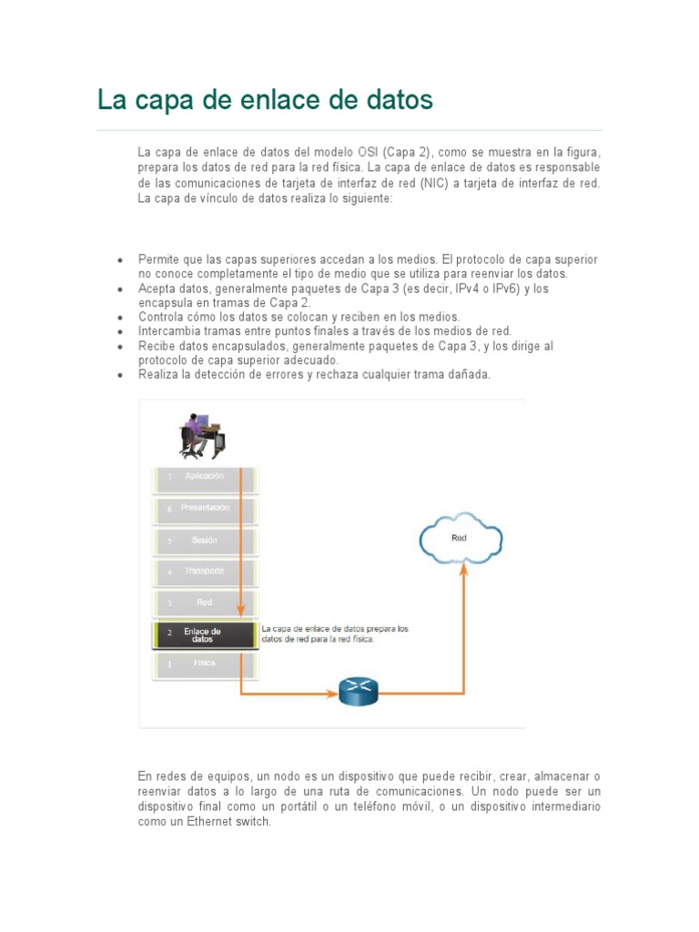Capa de Enlace de Datos OSI: Funciones y Topologías | PDF