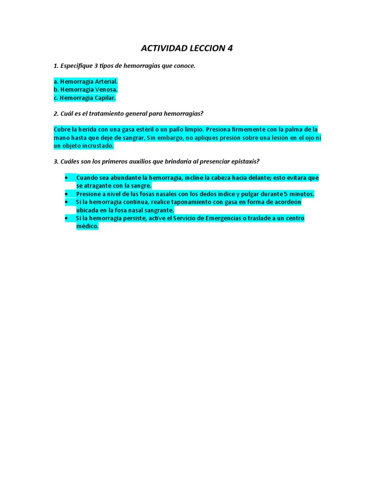 Actividad Leccion 4 | PDF