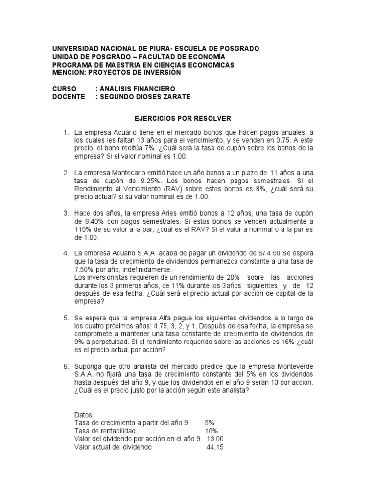 Ejercicis SESION 3 | PDF | Compartir (Finanzas) | Economias